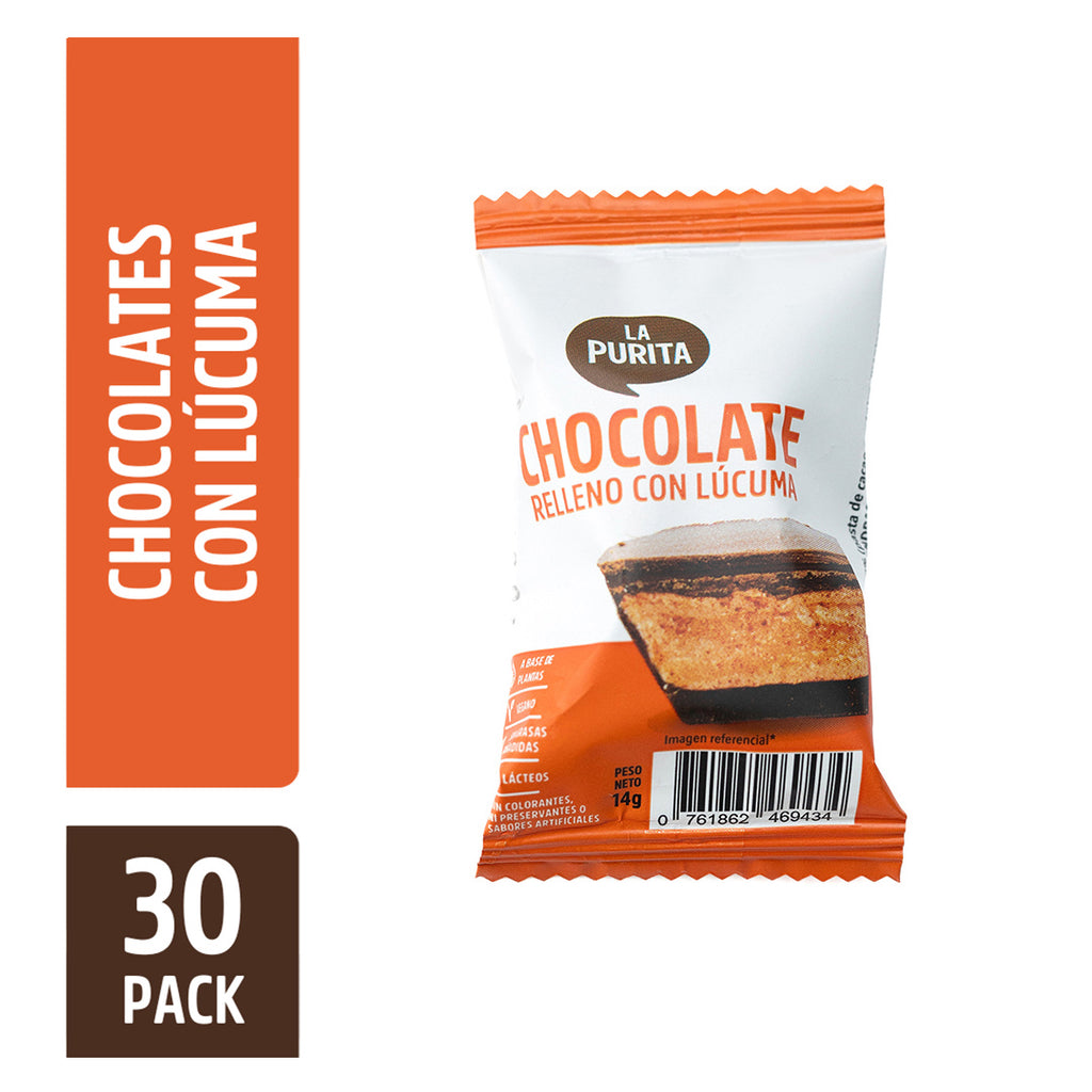 Chocolates con Lúcuma (Pack 30un) | Snacks Saludables | La Purita