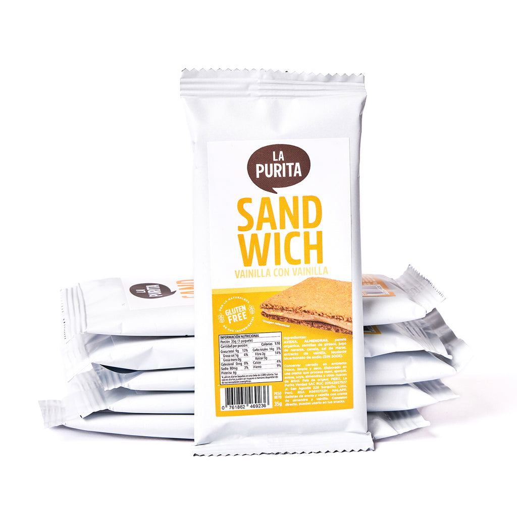 Galletas de Vainilla rellenas de Vainilla 6 unidades | La Purita